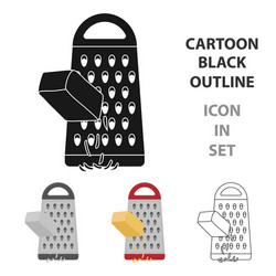 Grating cheese icon in cartoon style isolated Vector Image