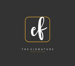 Ef initial letter handwriting and signature logo Vector Image
