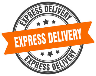 Express stamp label on transparent Royalty Free Vector Image