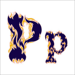 Free Blue Fiery Font Vector Images (35)