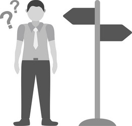 Lost directions Royalty Free Vector Image - VectorStock