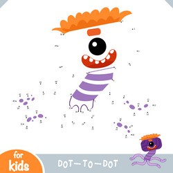 Numbers game education dot to dot game for Vector Image