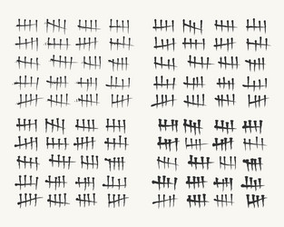 Tally scratch counting marks waiting numbers Vector Image