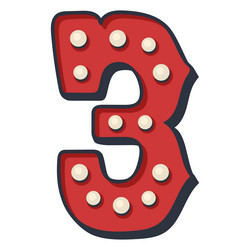 Cheese number 3 three font kids figure Royalty Free Vector