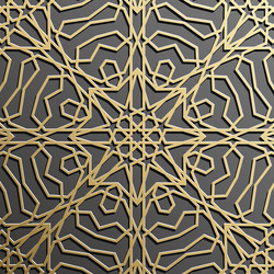 Gold islamic pattern on black background Vector Image