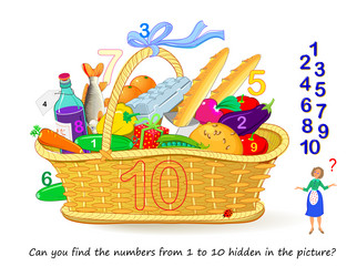 Math education for children solve examples count Vector Image