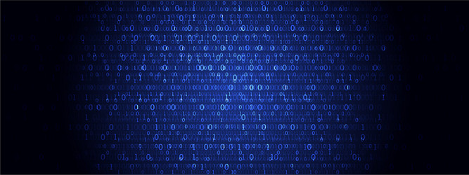Blue screen binary code Royalty Free Vector Image