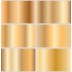 Set of gold gradient banners templates or website Vector Image