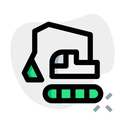 Excavators used to dig the ground Royalty Free Vector Image