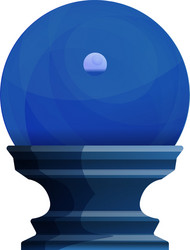 Magic fortune glass ball concept banner cartoon Vector Image