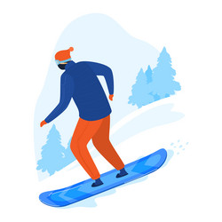 Animated Snowboarding Clipart