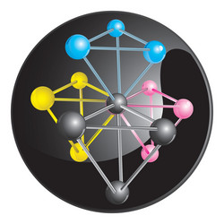 Complex molecule Royalty Free Vector Image - VectorStock