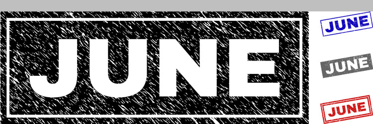 June rubber stamps Royalty Free Vector Image - VectorStock