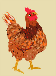 Hen3 Royalty Free Vector Image - VectorStock