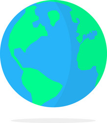 Eco planet icon cartoon style Royalty Free Vector Image