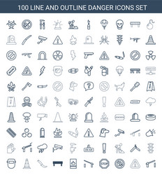 25 danger icons Royalty Free Vector Image - VectorStock