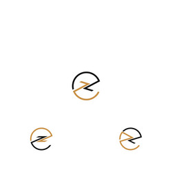 Alphabet initials logo ez ze e and z Royalty Free Vector