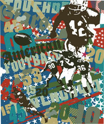 Touchdown football player Royalty Free Vector Image