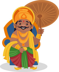 King mahabali cartoon Royalty Free Vector Image