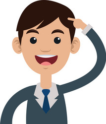 Man pointing head icon Royalty Free Vector Image