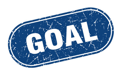 Goal stamp label round grunge sign Royalty Free Vector Image