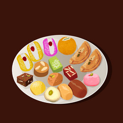 Image of indian sweets Royalty Free Vector Image