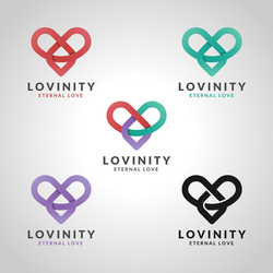 Eternal love - love logo with infinity concept Vector Image