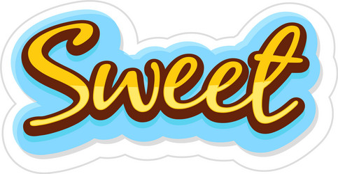 Word text rainbow sweet image Royalty Free Vector Image