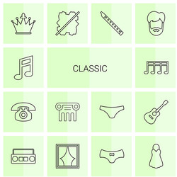 Classic icons Royalty Free Vector Image - VectorStock