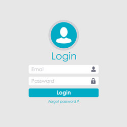 Modern login form page website ui elements Vector Image