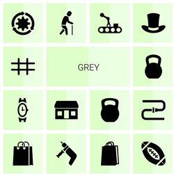 Grey icons Royalty Free Vector Image - VectorStock