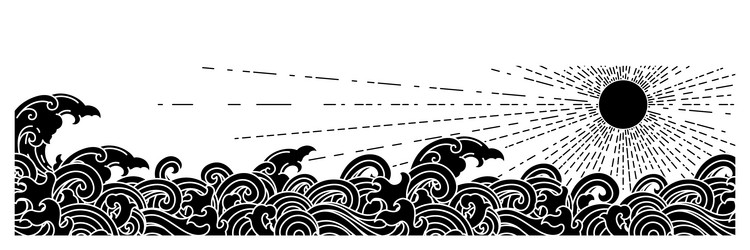 Ocean Wave Line Drawing Vector Images (over 8,800)