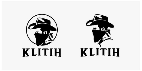 Banditcowboy western people Royalty Free Vector Image