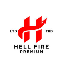 Premium hell gate logo design Royalty Free Vector Image