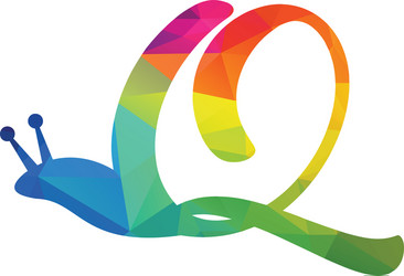 Letter s snail logo design Royalty Free Vector Image