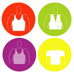 Monochrome icon set with male silhouette Vector Image