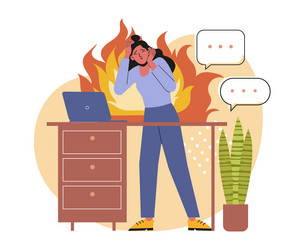 Fire emergency concept Royalty Free Vector Image