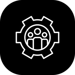 Project team product development icon with black Vector Image