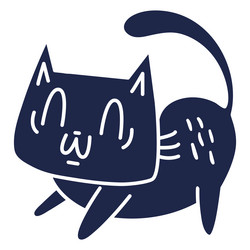 Cat cute face cut-out Royalty Free Vector Image