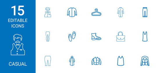 Casual icons Royalty Free Vector Image - VectorStock