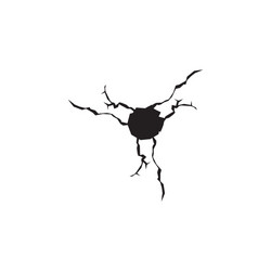 Crack on surface icon logo design Royalty Free Vector Image