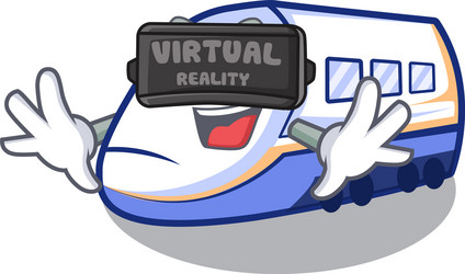 Virtual reality electric train toys in shape Vector Image
