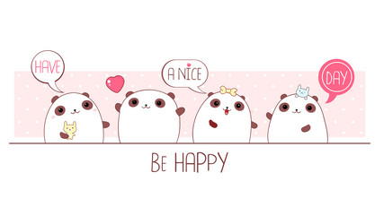 Border template with many happy kids Royalty Free Vector