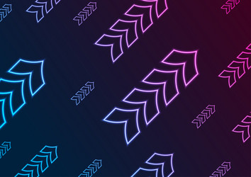 Blue ultraviolet neon laser arrows technology Vector Image