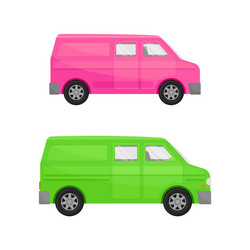 Bright van as road vehicle and transportation Vector Image