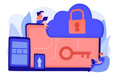 Cloud computing security abstract concept Vector Image