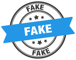 Fake stamp label on transparent background Vector Image