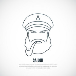 Sailor man hand draw Royalty Free Vector Image
