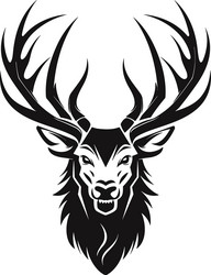 Fierce reindeer head Royalty Free Vector Image