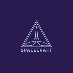 Spacecraft logo Royalty Free Vector Image - VectorStock